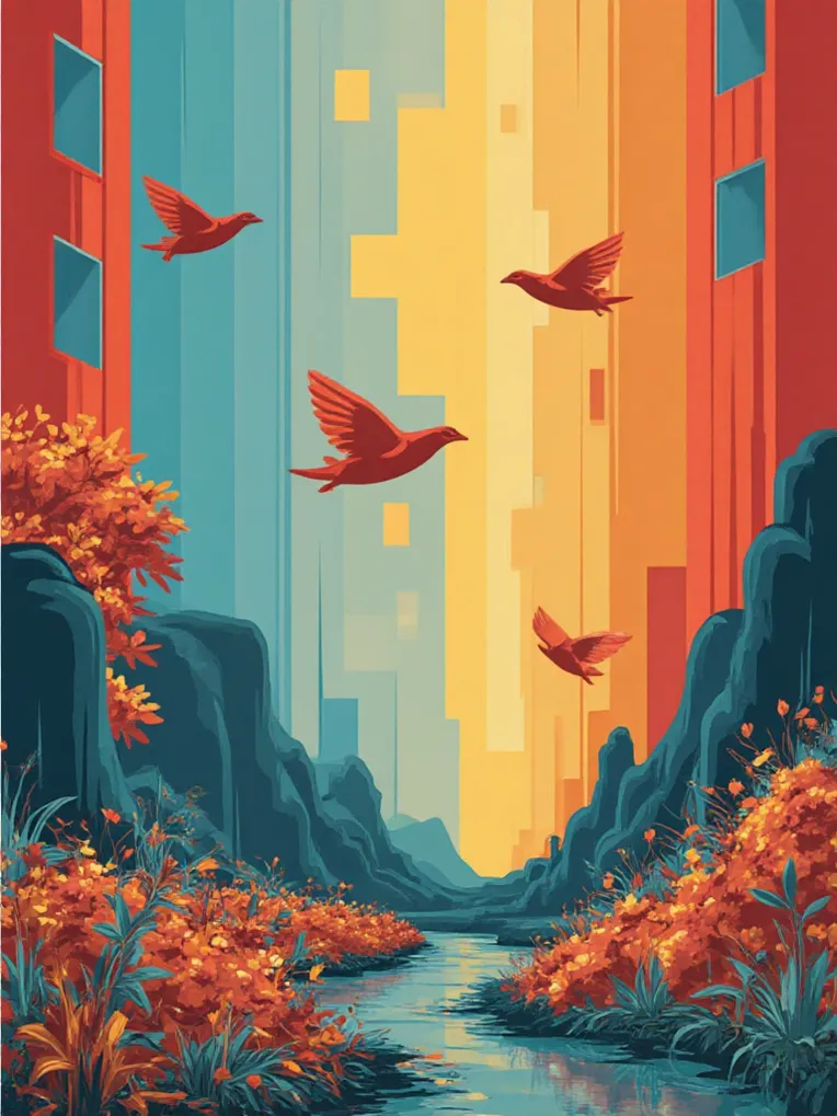 Painting Dreams with Geometry: Symphony of Abstract Nature: New Chapter ...