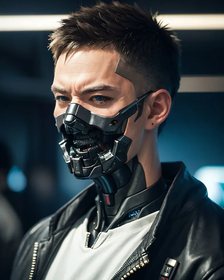 zyd232's Cybernetic Jawless LoRA | Cyberpunk | Body Modification-LoRA-一 ...