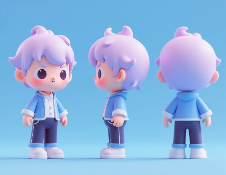 (One Thought) 3D Personification IP Character Design - Three Views-LoRA ...