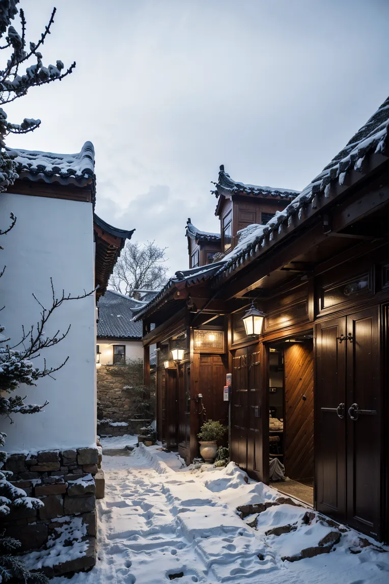 XM-古建筑雪景-V1.0-LoRA-向上吧少年-LiblibAI