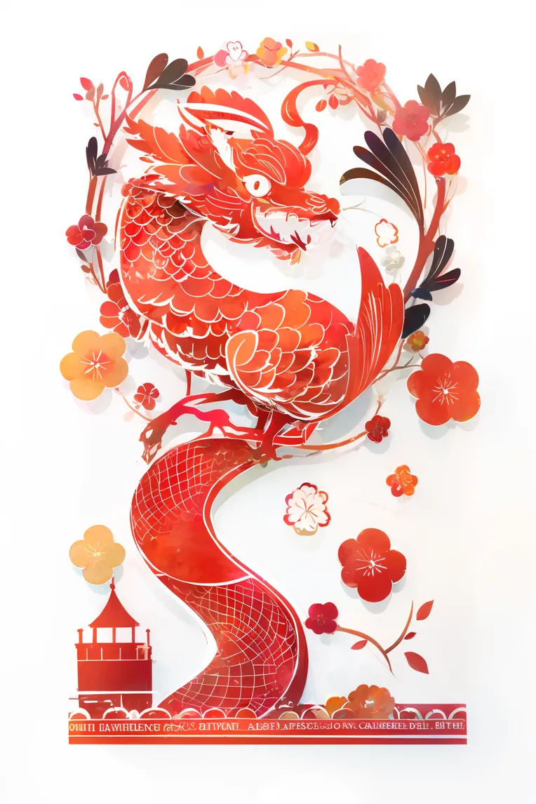 YLT| 新春·龙年剪纸-LoRA-叶绿体-LiblibAI
