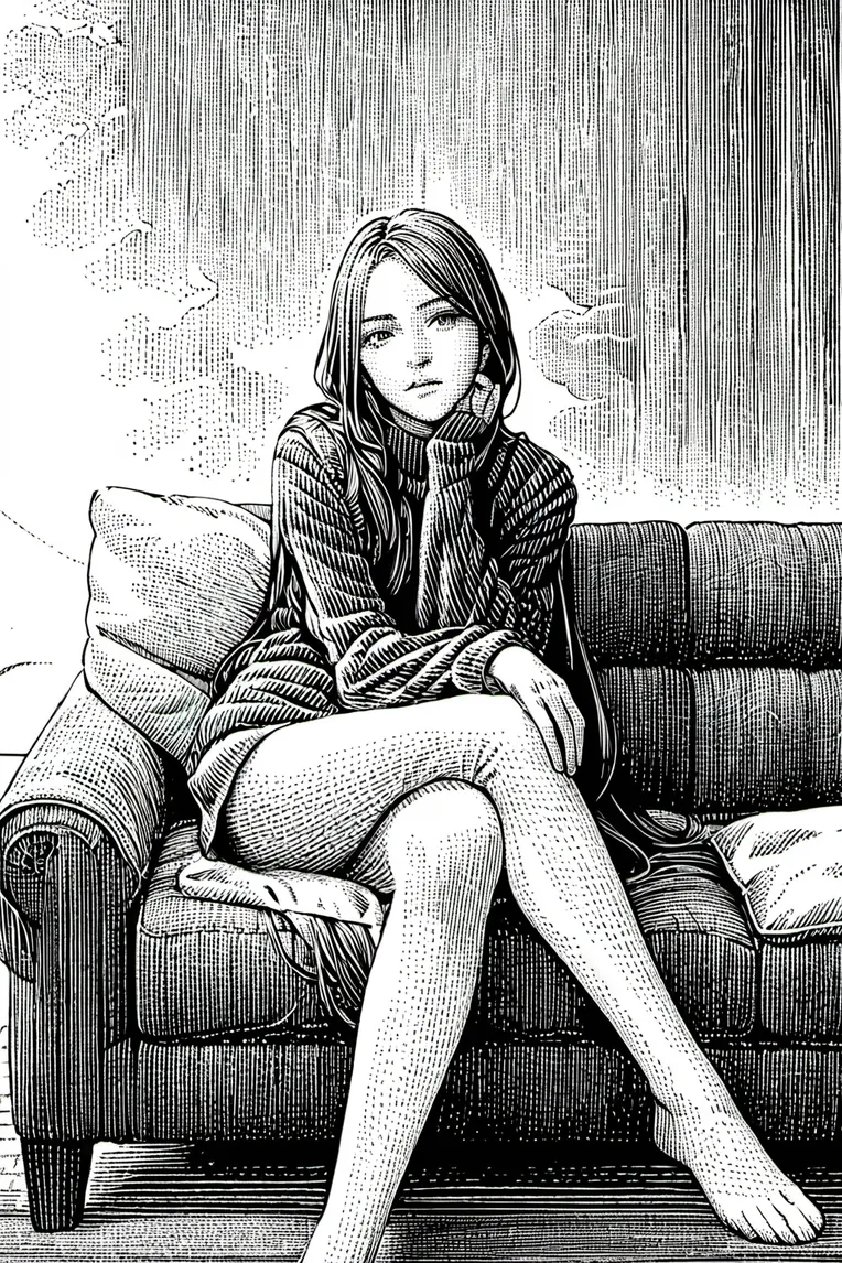 黑白木版画V2-LoRA-cooooool-LiblibAI