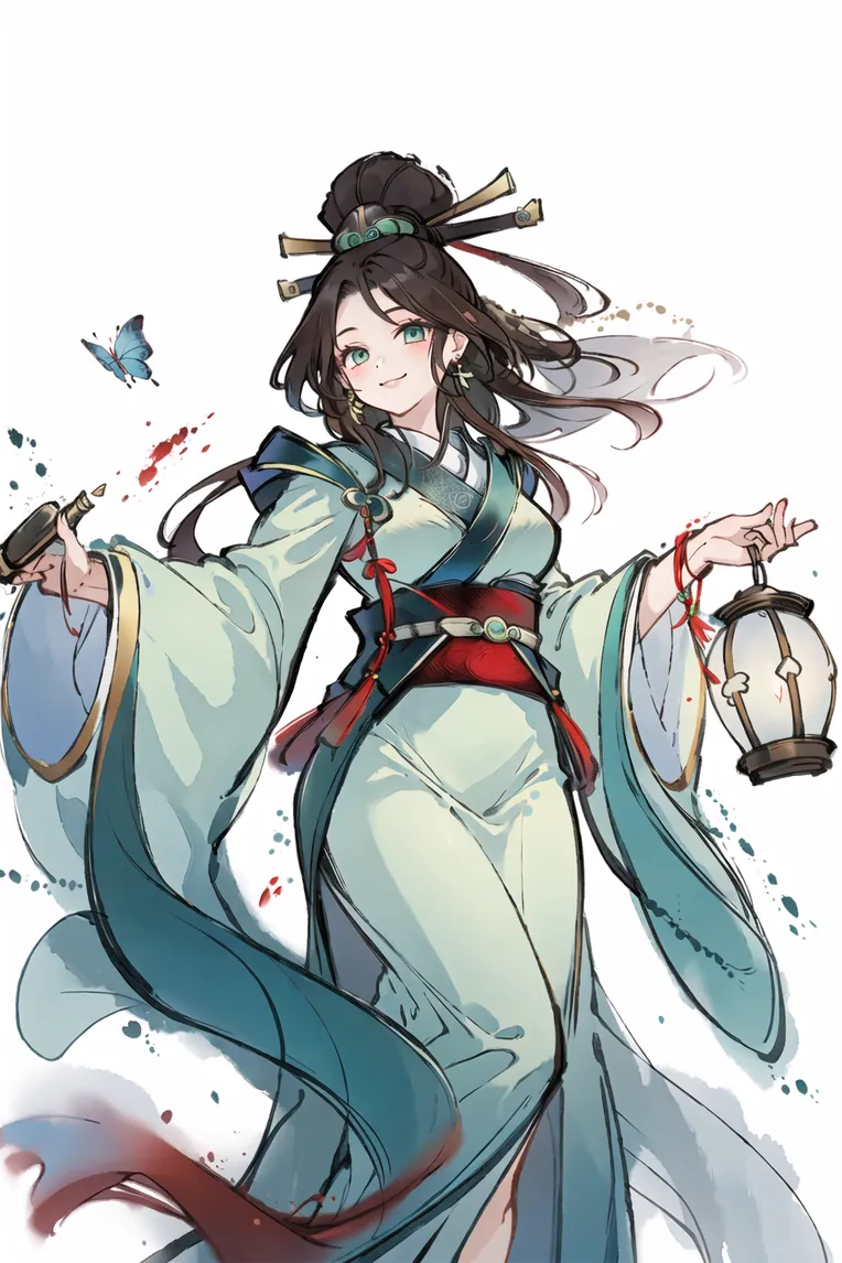 Chinese painting style game character vertical painting-LoRA-Hades-Shakker