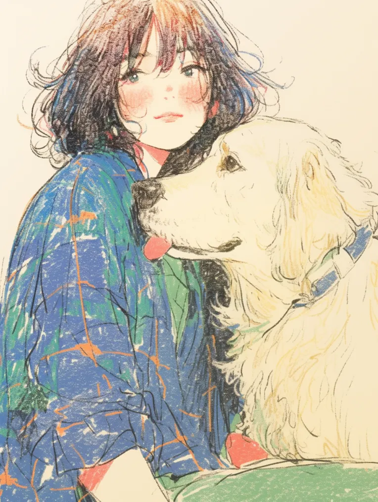 Arongrong_F.1 Colored Pencil Healing Atmosphere Illustration Avatar ...