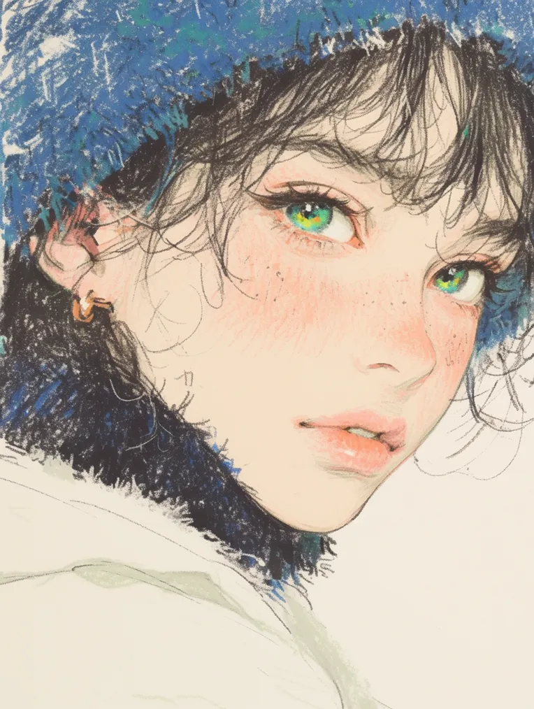 Arongrong_F.1 colored pencils, healing vibe illustration profile ...