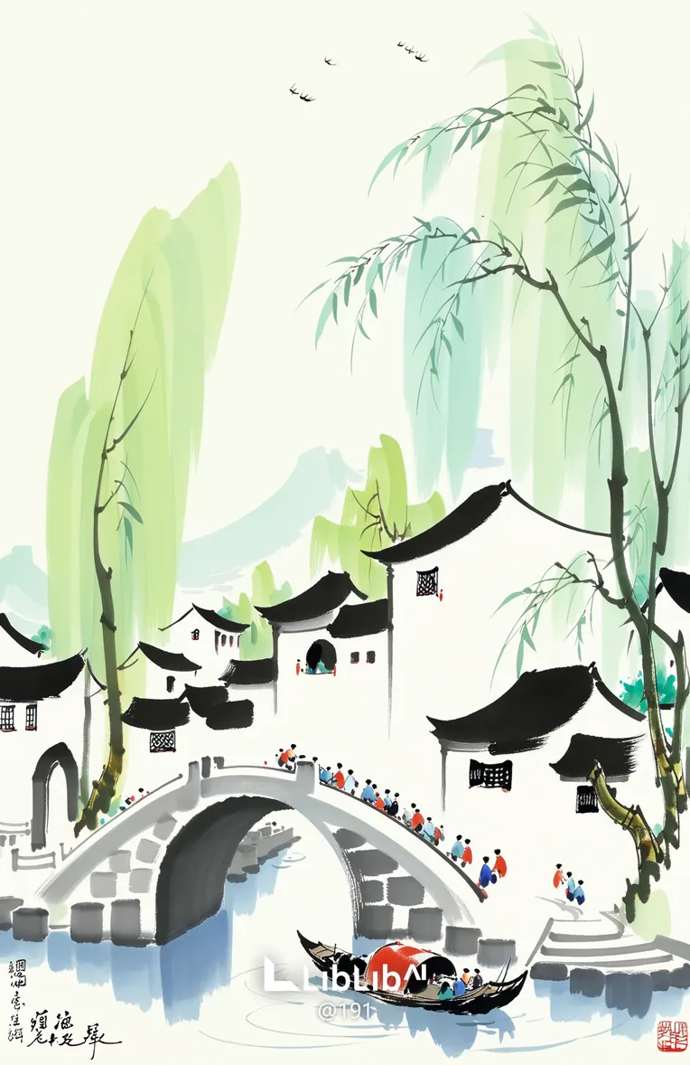 AI绘画-通用手绘CG插画-191-AI绘图-LiblibAI