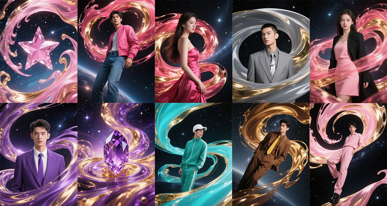 IPBD时尚商业摄影丨炫彩流金-LoRA-IP品牌设计-LiblibAI