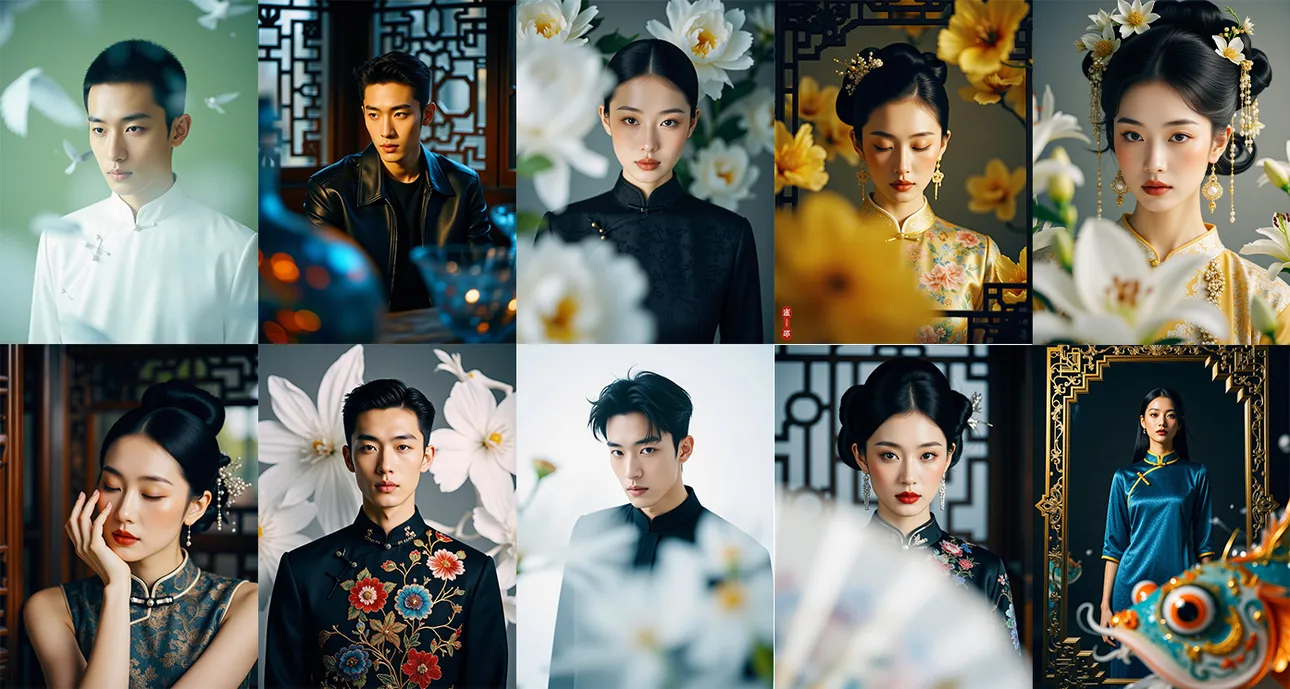 IPBD商业摄影丨复古中式美学写真-LoRA-IP品牌设计-LiblibAI