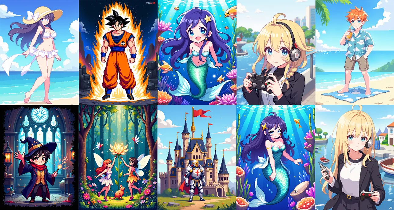 HIRO可爱像素插画-LoRA-IP品牌设计-LiblibAI