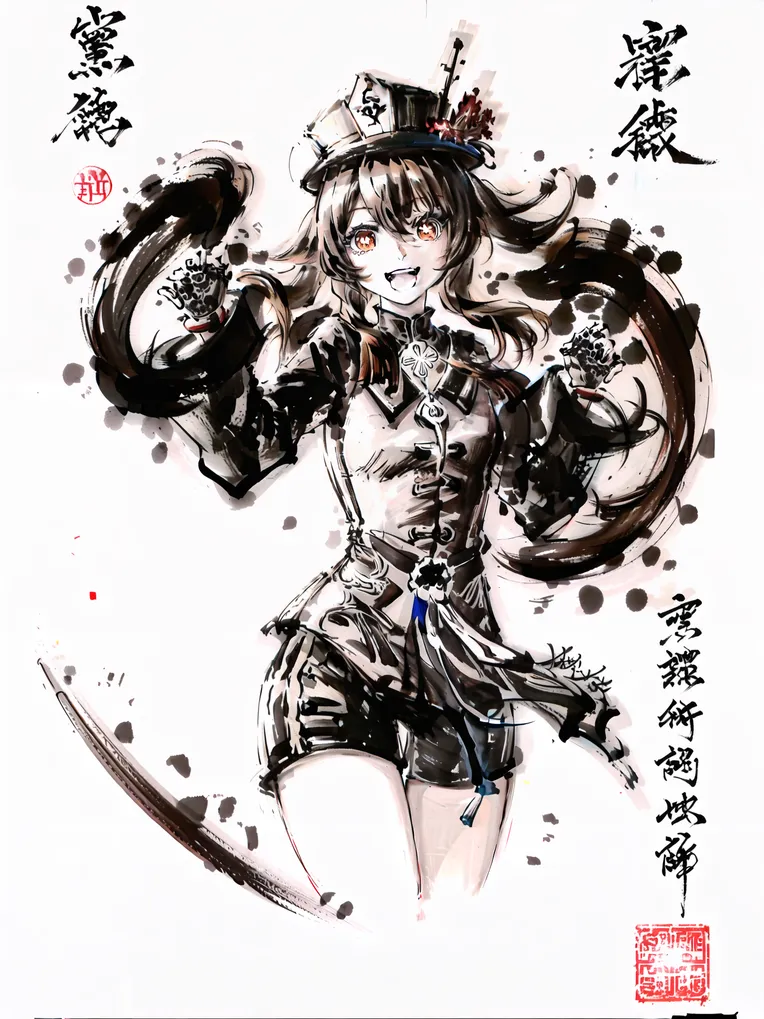 泼墨/2d水墨风格画风模型-LoRA-薄荷叶-LiblibAI