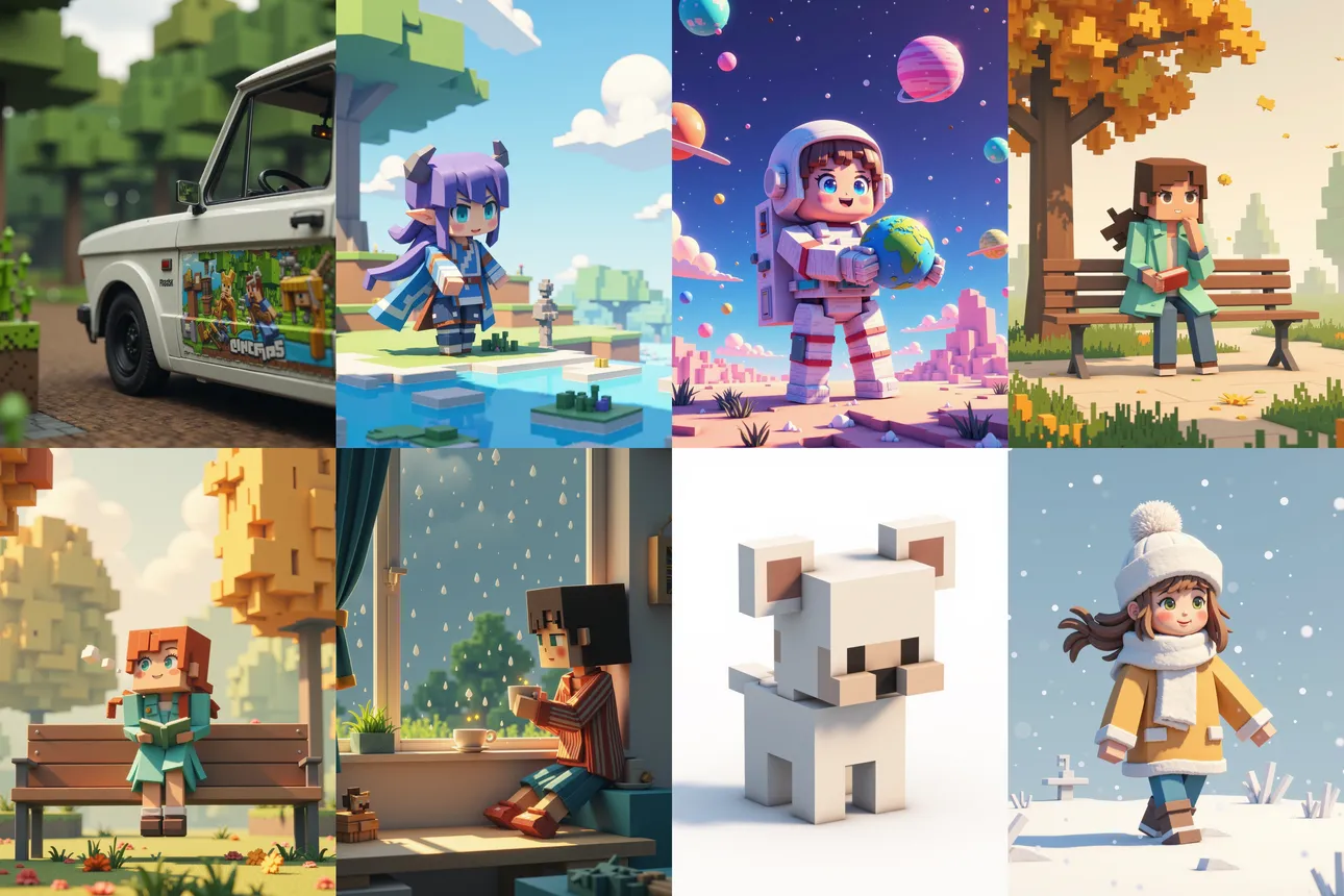 F.1_Meow_喵奇幻 | 方块世界-LoRA-Meow丨喵君本君-LiblibAI