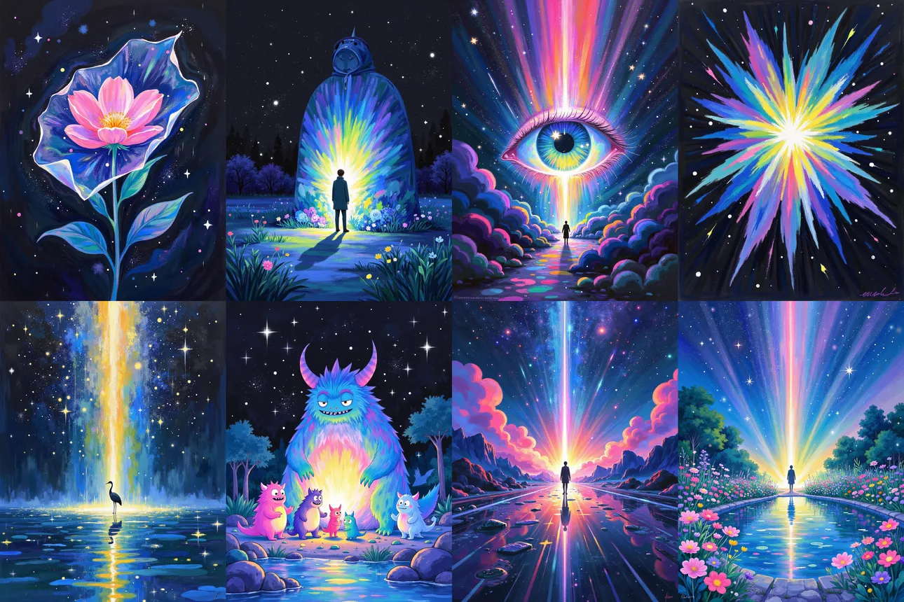 F.1_Meow_数字艺术 | 梦幻水彩 -LoRA-AIGC小易-LiblibAI