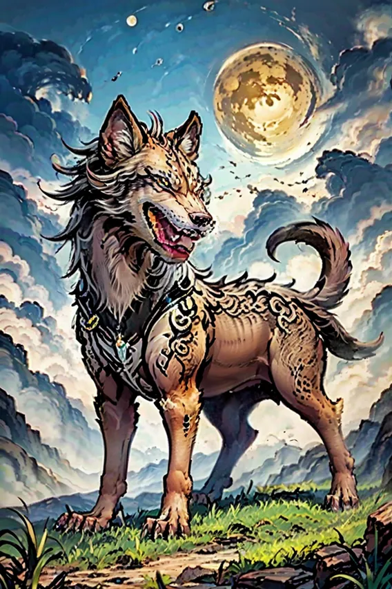 《山海经.异兽》[水墨风][改良版]-LoRA-贝多菌_AI-LiblibAI