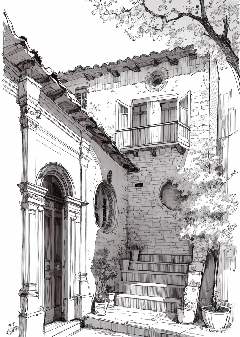 钢笔素描写生丨CJ_Sketch-LoRA-沉默是静-LiblibAI