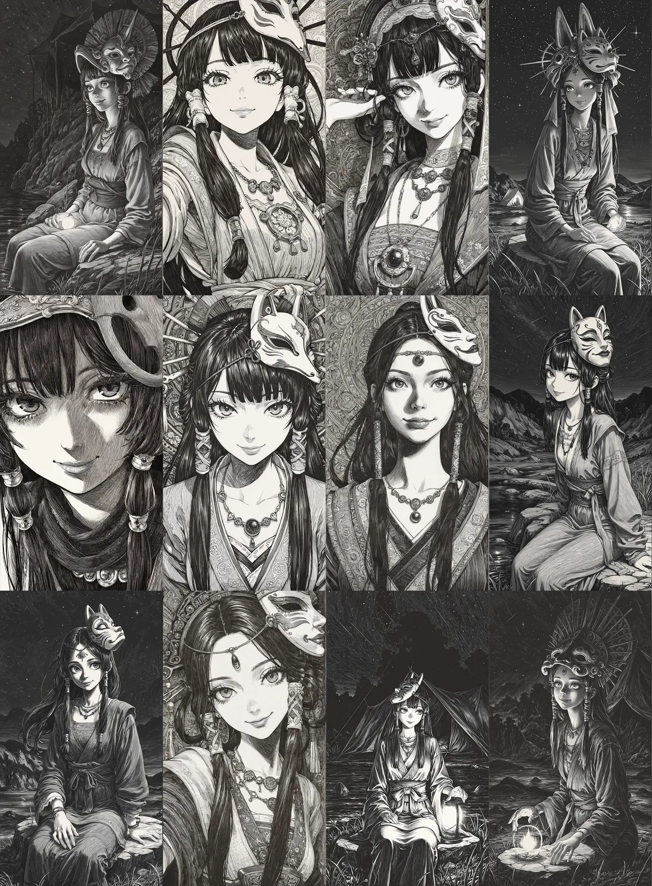 漫画铅稿风格 lineart 2025 illustrious Lora-LoRA-AS三七-LiblibAI