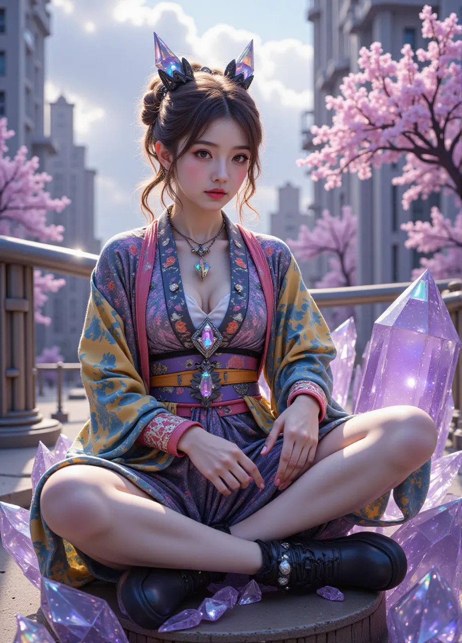 AI绘画-（一念）微晶GIRL_majicflus水晶系女孩摄影-135****9967-AI绘图-LiblibAI