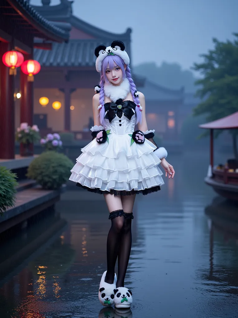 [Flux.1 D] "Naraka: Bladepoint" **** **** Panda Mech cosplay costume ...