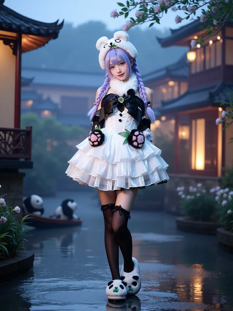 [Flux.1 D] "Naraka: Bladepoint" **** **** Panda Mech cosplay costume ...