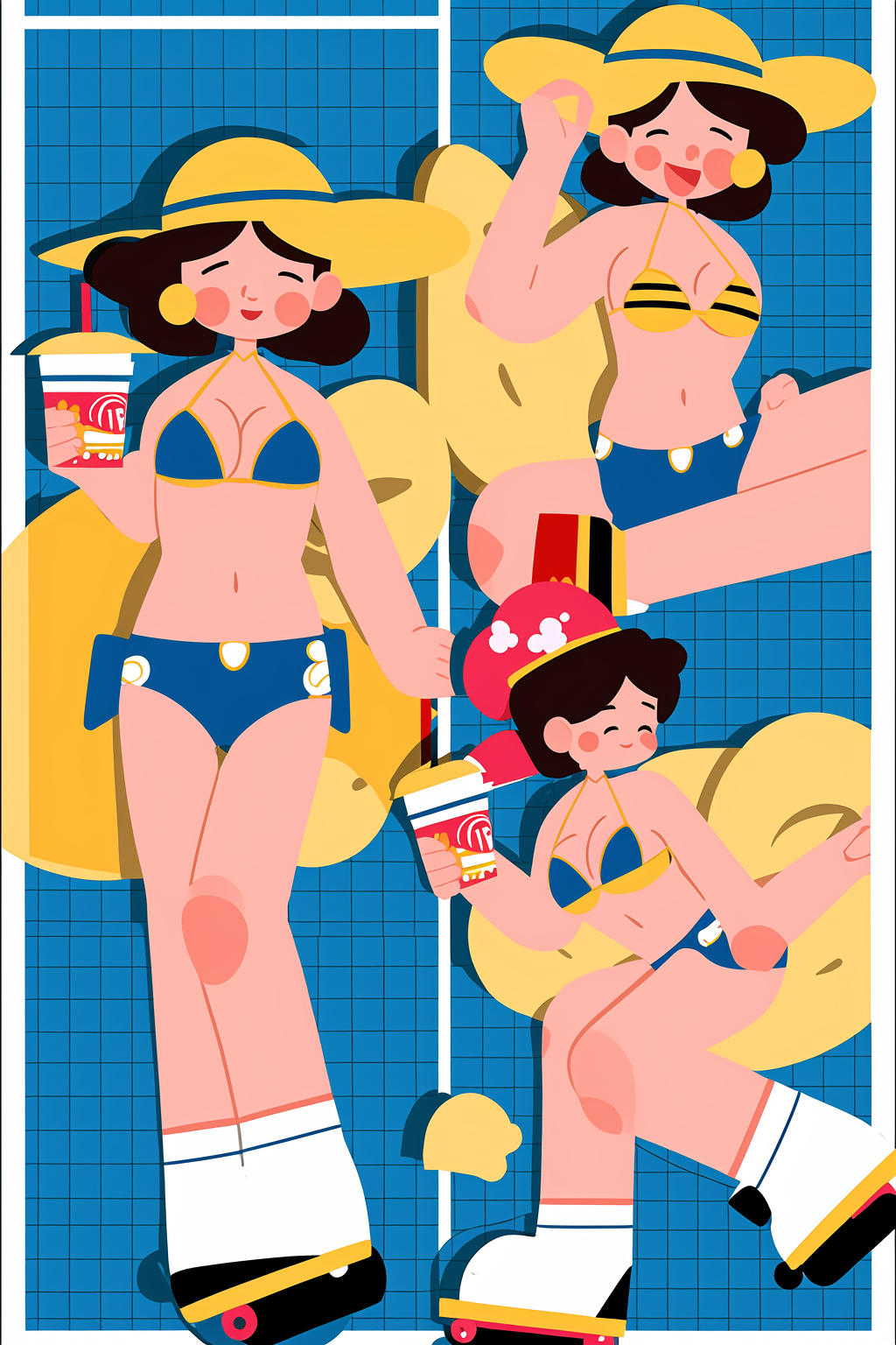 商务扁平风格插画丨2D-LoRA-视屿-LiblibAI