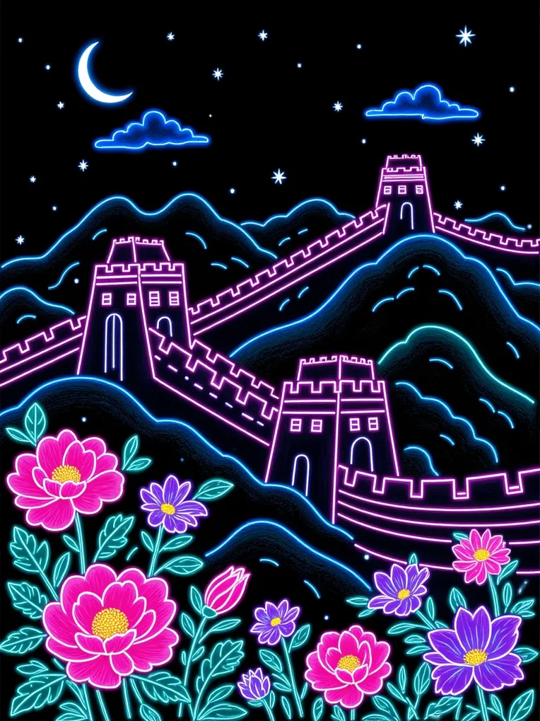 Flux Retro Neon Light Effect-LoRA-ParisPolyphylla-Shakker