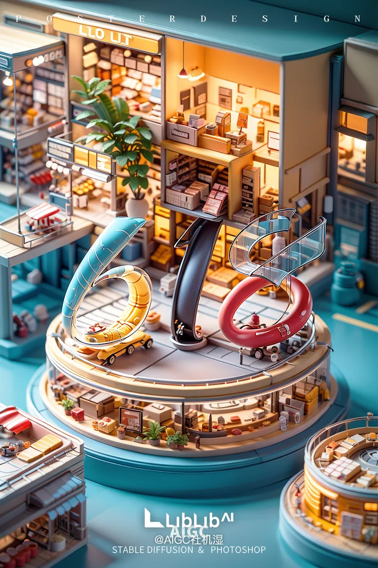 AI绘画-BB-3D派对电商游戏细节增强-AIGC社机湿-AI绘图-LiblibAI