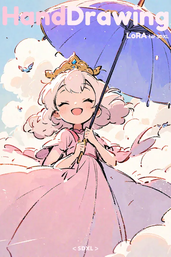 Hand Drawing Cartoon Hand-painted - SDXL-LoRA-YeYeYeYeYe-Shakker