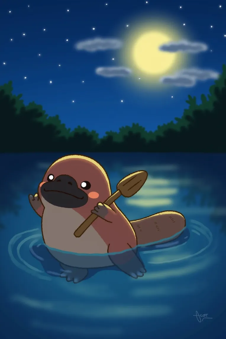 F.1_XWA_Cute platypus cartoon illustration-LoRA-ANxiwu-Shakker