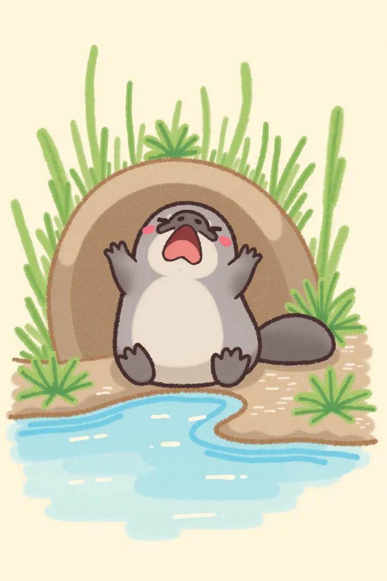 F.1_XWA_Cute platypus cartoon illustration-LoRA-ANxiwu-Shakker