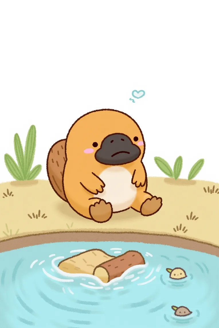 F.1_XWA_Cute platypus cartoon illustration-LoRA-ANxiwu-Shakker