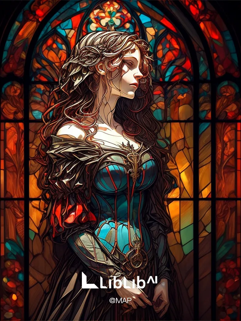 AI绘画-云鬓-yunbin玻璃彩绘-MAP-AI绘图-LiblibAI