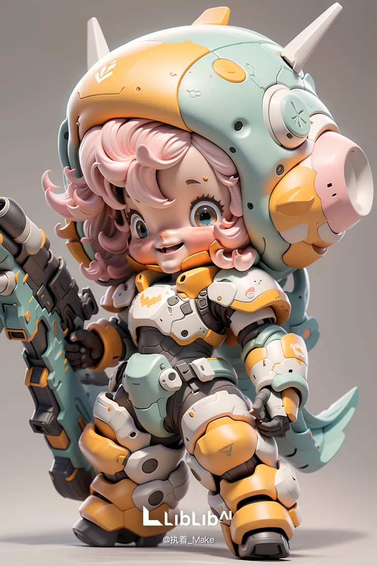 AI绘画-Cute_Mech_style可爱机甲风-执着_Make-AI绘图-LiblibAI