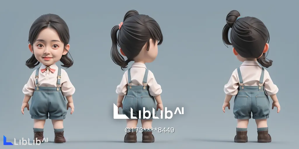 AI绘画-mw_3d角色ip三视图q版-173****8449-AI绘图-LiblibAI