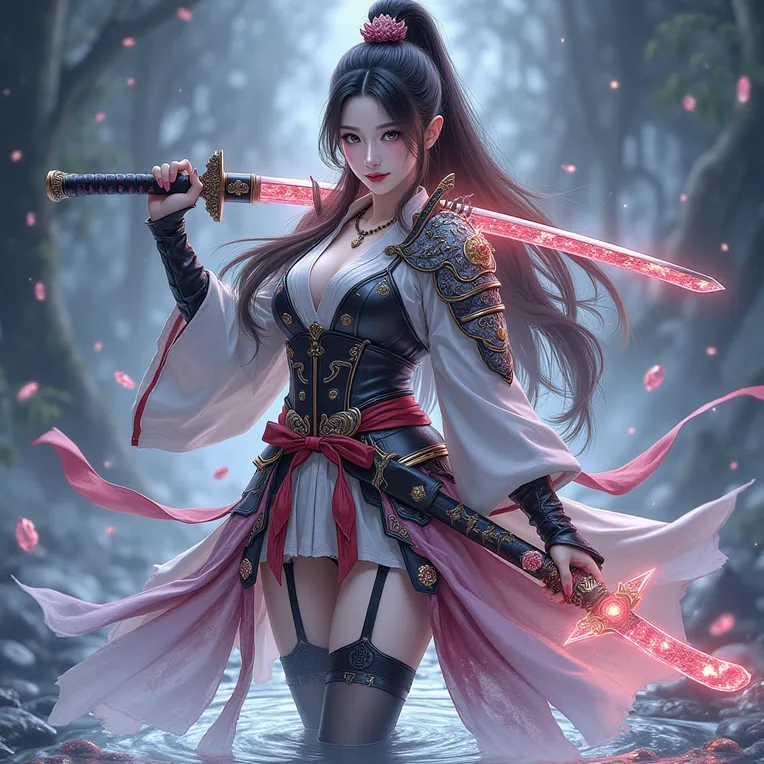 Flux - realistic samurai girl-LoRA-KhanhToan-Shakker