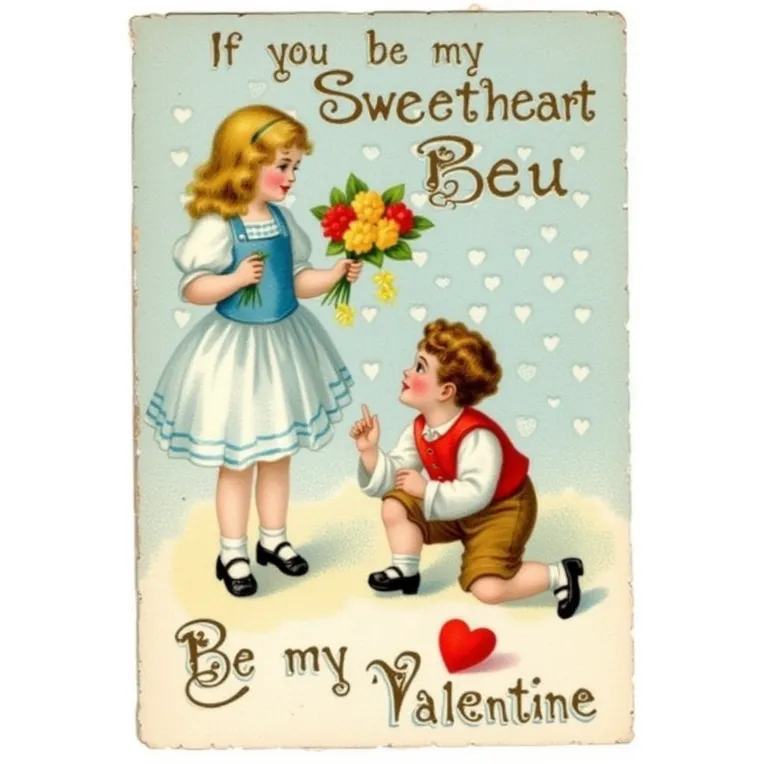 Vintage Valentine PostCard-LoRA-DinoDaydreamer-Shakker