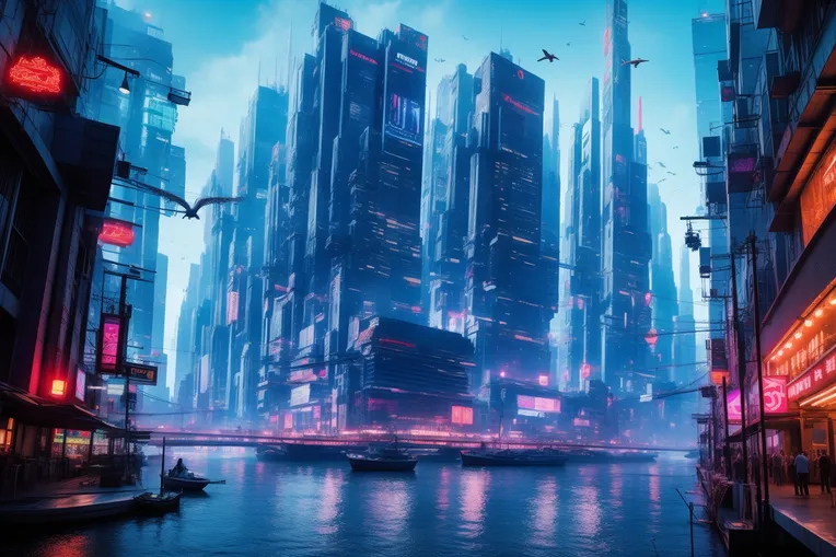 Cyberpunk City-LoRA-chloroplast叶绿体-Shakker