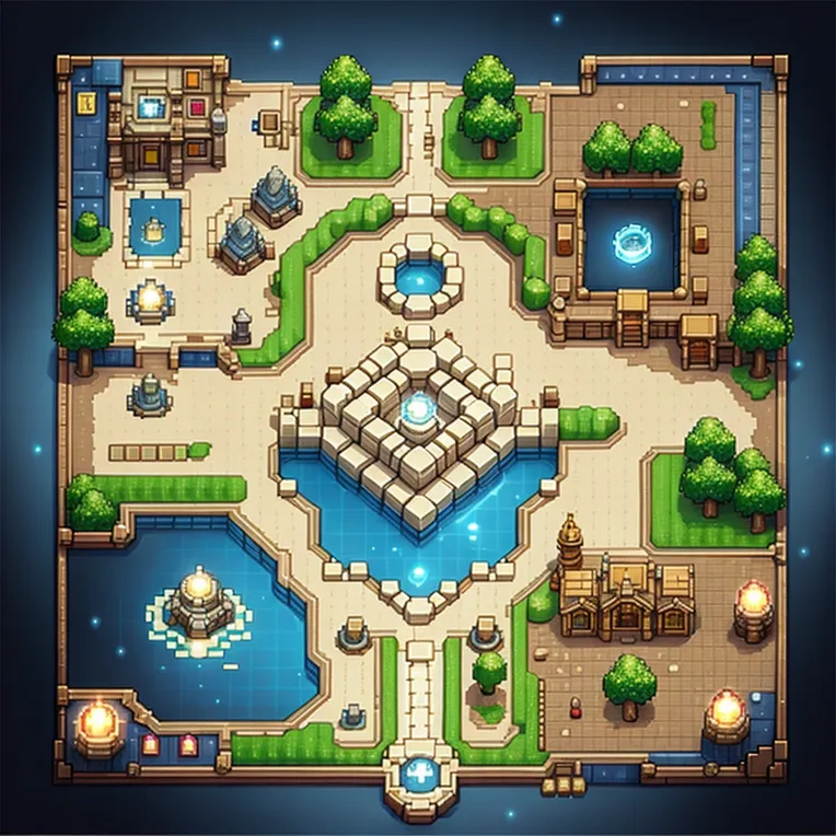 RPG Tile Map-LoRA-LeeZhao-LiblibAI
