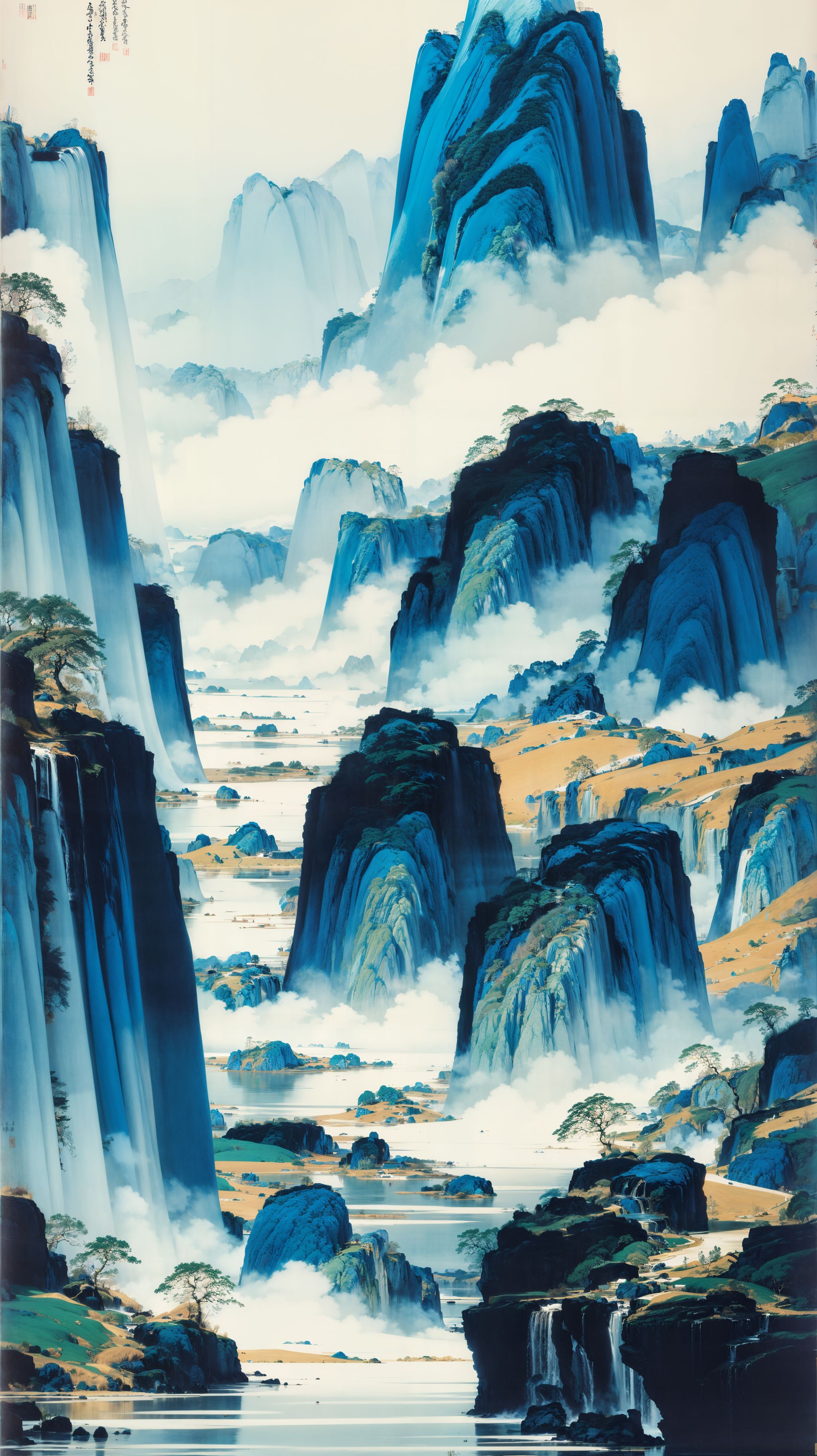 全网首发|青绿万重山——素语山水02-LoRA-素语山水-LiblibAI